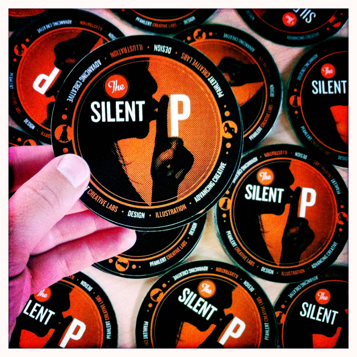 The Silent P vinyl sticker is here, spreading love to one and all ...